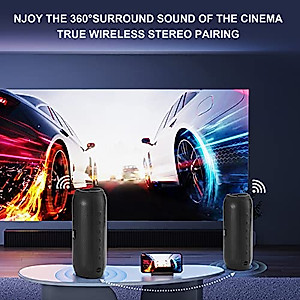 Ykall Bluetooth Speakers 20W Portable Speaker TWS Wireless Speaker with Rich Bass IPX6 Waterproof 36 Hour Playtime, Built-in Mic TF/AUX/FM, Wireless Stereo Speakers for Indoor and Outdoor Use