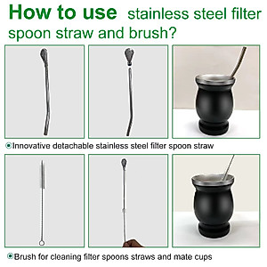 NestEcho Yerba Mate Cup Yerba Mate cup mate Cup Gourd Shape with a double-walled stainless steel structure set kits