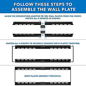 Mount-it! Slim Tilting TV Wall Mount Bracket | Low Profile Tilt TV Mount for Samsung, Sony, Vizio, TCL, LG, Sharp 32 to 65 Inch LCD/LED/4K TVs