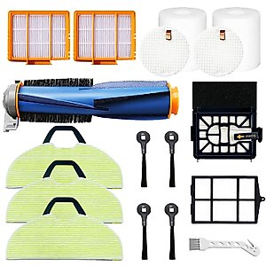 Replacement Parts for Shark AV2610WA RV2610WA Matrix Plus 2- in-1 Robot Vacuum Cleaner,1 Main Brush,2 Filters,3 Mop Pads,4 Side Brushes,1 Pre Filter,1 Filter&1 Pre-Motor Foam&Felt Filter