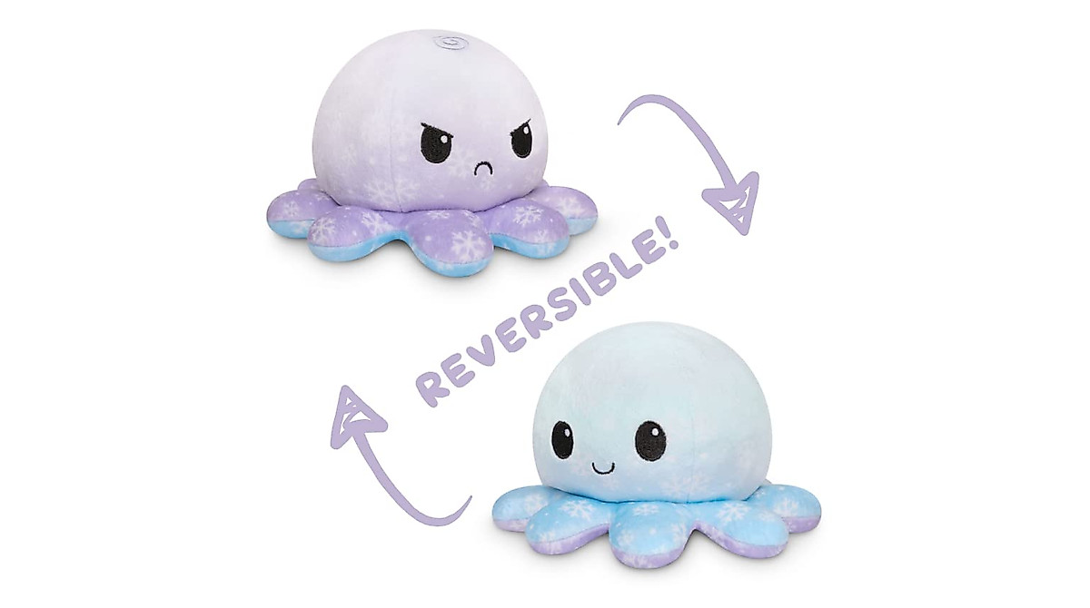 TeeTurtle Reversible Octopus Plushie - Express Your Mood