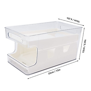 TOPINCN Food Can Dispenser Storage Rack Organizer 2 Tier Soda Can Rack Beverage Can Can Storage Holder Can Holder for Pantry Refrigerator (White)