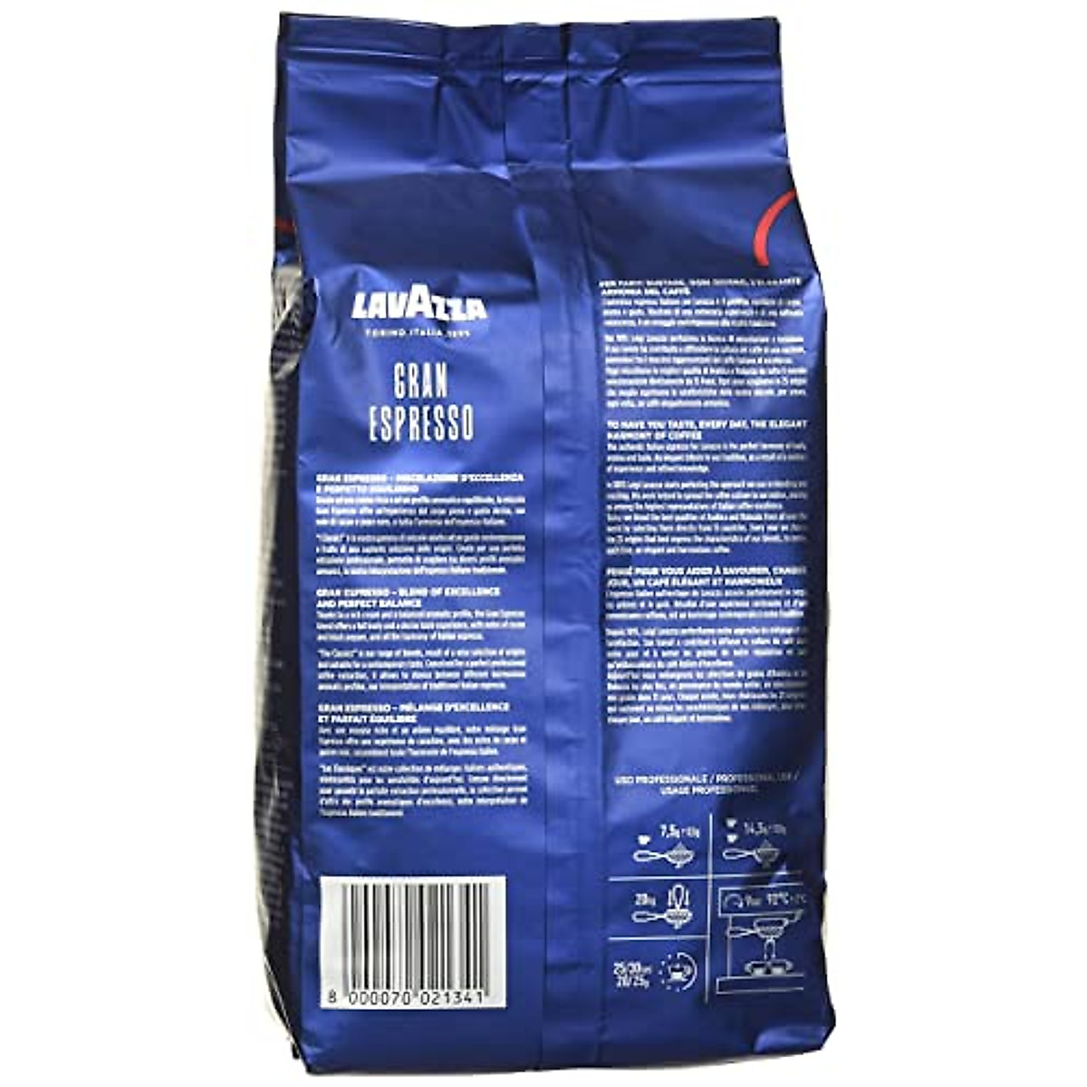 Lavazza Grand Espresso Whole Bean Coffee, 2.2-lbs (Pack of 2)