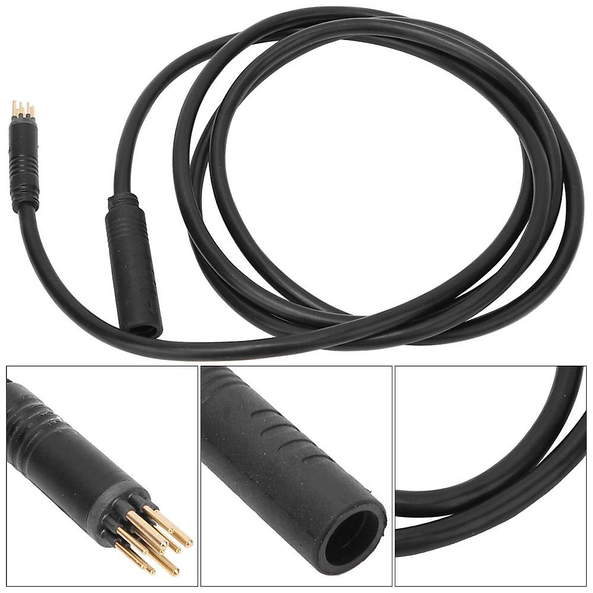 MAGT E-Bike Motor Extension Cable, 9 Pin Front Rear Wheel Motor Female to Male Wire Cable for Electric Bike E-Bike Accessory (1.5pin 1600mm)