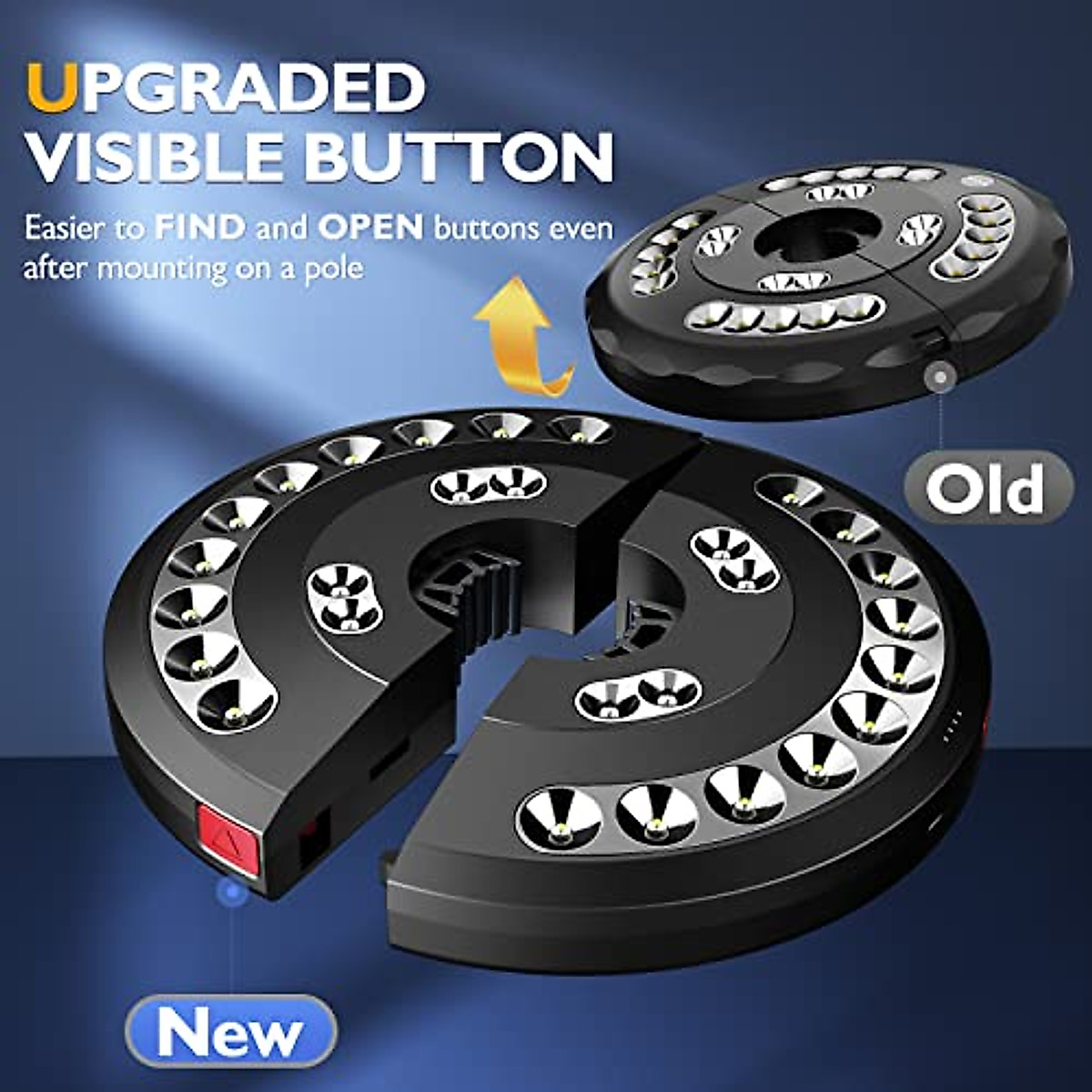 Eletorot Patio Umbrella Lights-Rechargeable Outdoor Lights for Patio Decor, Patio Table Light 28 LED 3 Lighting Modes, Cool Patio Pool Accessories Backyard Decor