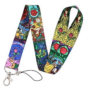 RHXWFDG Cartoon Cute Anime Lanyard Keychain, ID Badges Lanyard, Key Lanyard for ID Card Holder, Cell Phone Case (1)