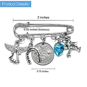 Bride Gifts for Her Bride Pin Something Blue for Bride Gift Lucky Sixpence Bridal Kilt Pin on Wedding Bachelorette Bridal Shower Gifts for Bride from Maid of Honor Sister Mom to Daughter Bride Gift