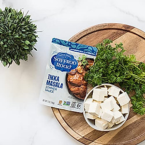 Saffron Road Tikka Masala Simmer Sauce - Non-GMO, Gluten Free, Halal, Kosher, Vegetarian (7 Ounce (Pack of 8))