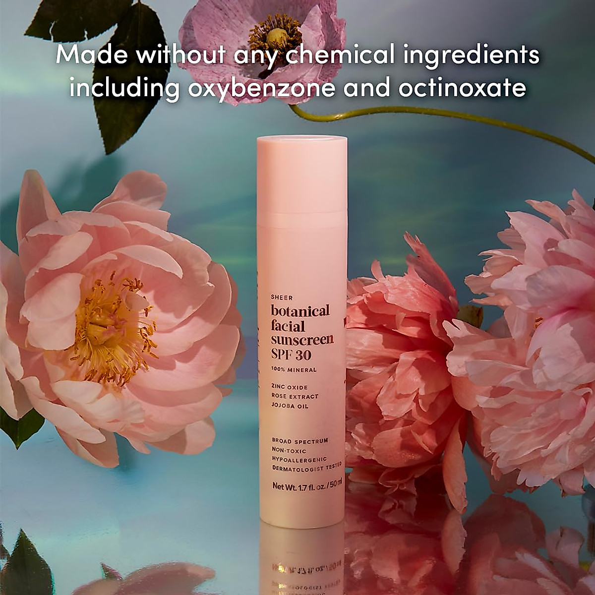 Evereden Sheer Botanical Face Sunscreen SPF 30 1.7 fl oz. | 100% Non-Nano Mineral Sunscreen Face Formula with Zinc Oxide | Soothing & Nourishing | Clean & Non-Comedogenic | FSA Eligible