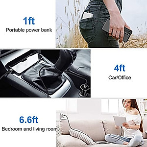 Amaitree USB C Cable, 60W 5Pack(1+4+4+6.6+6.6Ft) 3A Fast Charging Quick Charger Cable, USB Type C 2.0 Cable, Compatible Samsung Galaxy S10/S9/S8 Plus/Note 10/9/8,LG V50/V40/G8/G7 - Black
