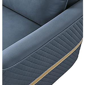 LCH 73.22" Loveseat, Mid Century Modern Love Seats Furniture with 2 Pillows, Heavy Duty Sleeper Sofa for Small Spaces, Living Room, Apartment,Soft Couch Easy to Install(Blue)
