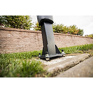 Silverback 60" In-Ground Basketball System with Adjustable-Height Tempered Glass Backboard and Pro-Style Breakaway Rim