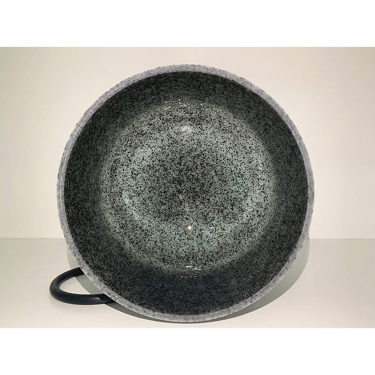 Obsidian Gemstone Fusion Crystal Singing Bowl D Sacral Chakra 10 inch with Free Rubber Mallet O ring Suede Striker