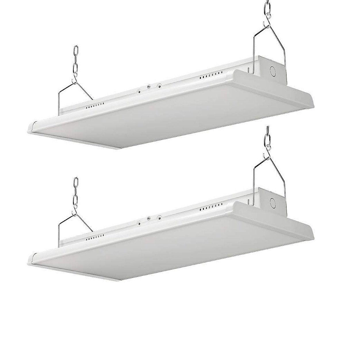 Konlite 4FT LED High Bay Light - Pack of 2-300W - 42000LM - 1-10V dimmable - 5000K - UL and DLC Listed - Replaces 8 Lamp Fluorescent T5 Fixture