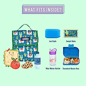 Wildkin 15 Inch Kids Backpack Bundle with Lunch Bag (Llamas and Cactus)