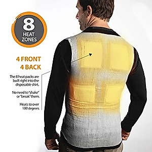 UnderWarmer The Heated Undershirt,White,Medium