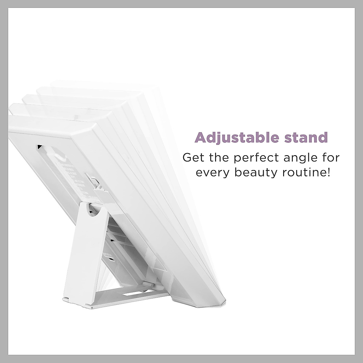 Conair Lighted Makeup Mirror, LED Vanity Mirror with Adjustable Base, Battery Operated in Glossy White