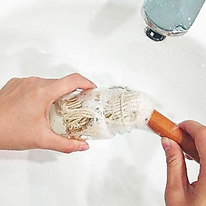 BBQ Sauce Basting Mops for Roasting or Grilling, Apply Marinade or Glazing, Cotton Fiber Head and Natural Hardwood Handle, Dish Mop Style, Perfect for Cooking or Cleaning -12 Inches（Pack of 3 ）