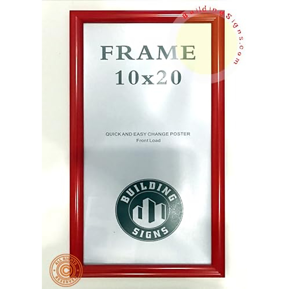 RED Poster Frame 10x20 Inches, snap frame, Outdoor Poster Display Unit (Aluminium)