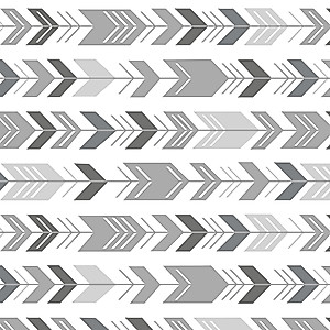 Lambs & Ivy Urban Jungle Gray/White Arrow Print 100% Cotton Fitted Crib Sheet