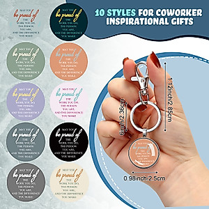 Roowest 20 Pcs Thank You Keychains Inspirational Key Chains for Women May You Be Proud Appreciation Gifts Motivational Keychains Key Ring Bulk for Gifts Team Medical Assistant Nurses Coworker