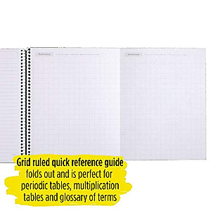Five Star Interactive Notetaking, 1 Subject, Wide Ruled Spiral Notebooks, 100 Sheets, 11" x 8-1/2", 3 Pack (38605)