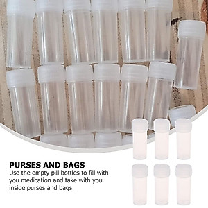 Hemobllo Medication Vials 5ml Plastic Bottles Small Vials Empty Sample Containers with Screw Caps Containers for All Your Pills, Tablets or Supplements (Transparent)