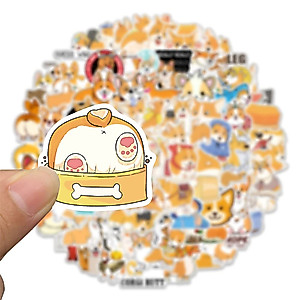 Corgi Stickers 100pcs Cute Animal Kawaii Fashion Cartoon Stickers Waterproof for Teens Girls and Boys Birthday Gift Party Favors (Corgi 100pcs)