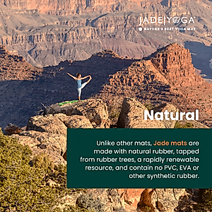 JadeYoga Travel Yoga Mat - Packable, Lightweight, and Portable Yoga Mat - Non-Slip Natural Rubber Mat for Women & Men - Great for Yoga, Home, Gym, Pilates, Fitness & Stretching (Purple, 68" x 24")