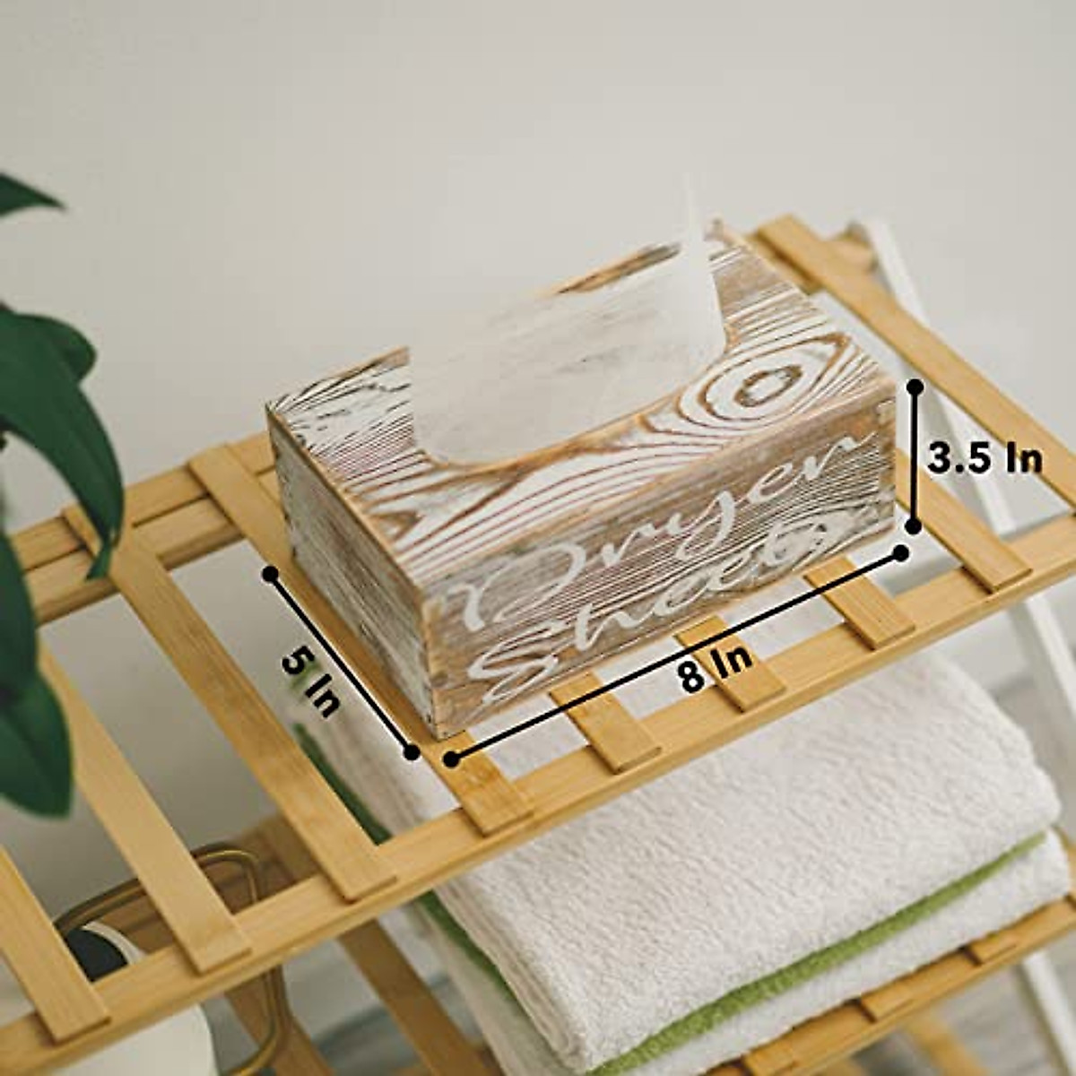 Thee Glamour Home Farmhouse Rustic Dryer Sheet Holder - Laundry Room Organization - Dryer Sheet Dispenser - Laundry Dryer Sheet Holder - Dryer Sheet Storage