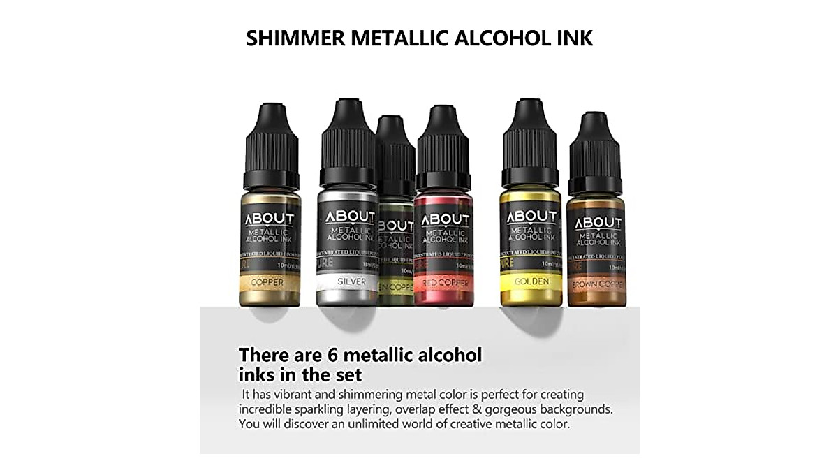 Alcohol Ink Set - 30 Vibrant Alcohol-Based Colors for Resin & Art