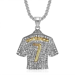 Number 7 Soccer Jersey Pendant, No. 7 Jersey Soccer Necklace for Men, Silver Number 7 Football Necklace Soccer Charm Jewelry, Rock Soccer Jersey Necklace Soccer Player Number 7 Pendant Necklace for