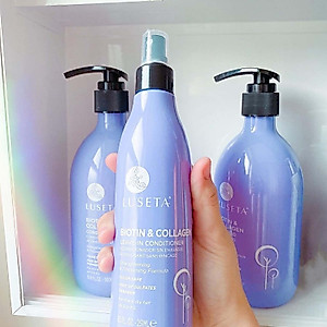 Luseta Biotin Leave in Conditioner for Dry Damaged Hair, Natural Thickening Volume Conditioner for Hair Loss and Thinning,8.5Fl Oz, Hair Detangler Spray for Women