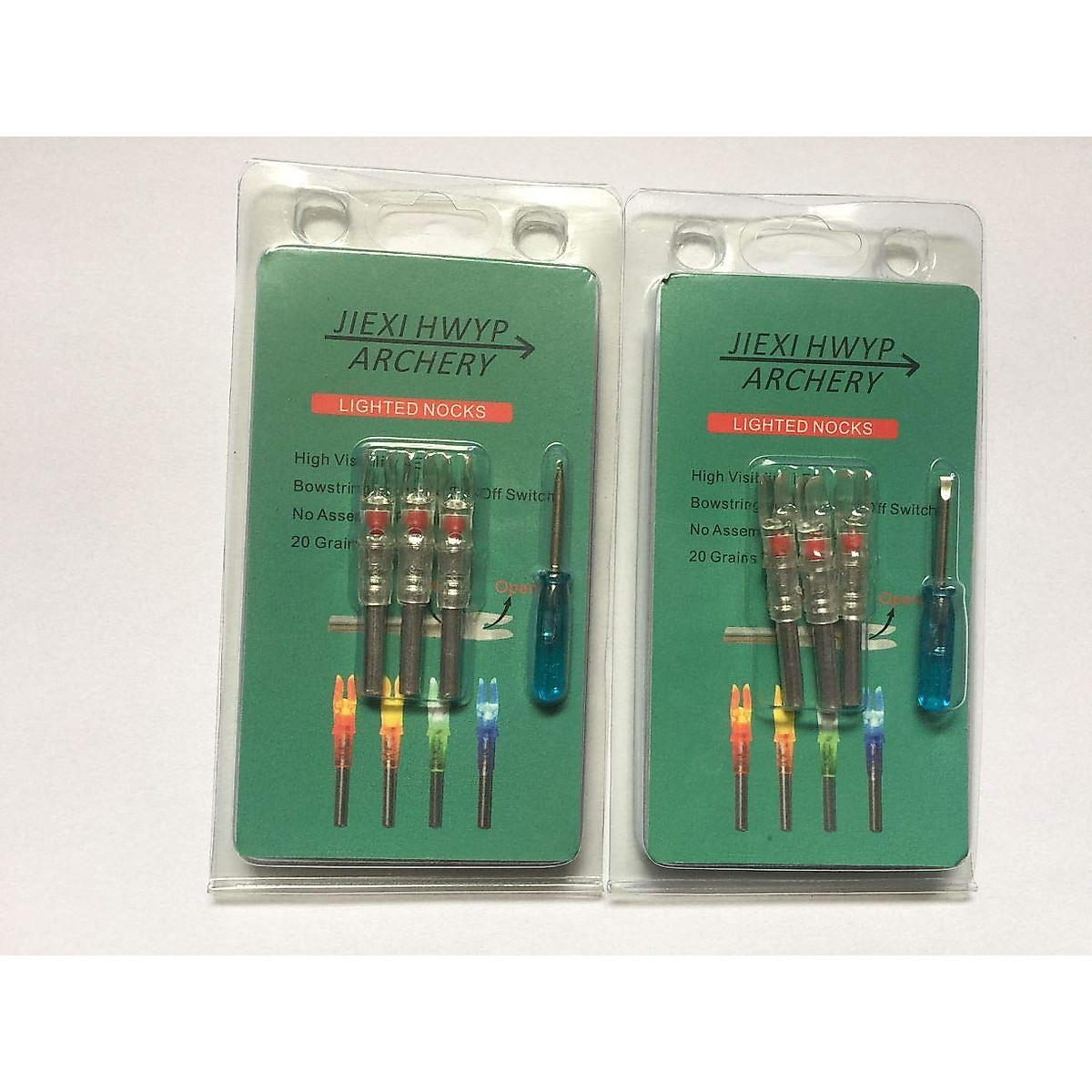 Jiexi Hwyp Automatically Lighted Led Nocks for Inner Diameter 6.3 mm Compound Bow Arrows GT Size Pack of 6 (red)