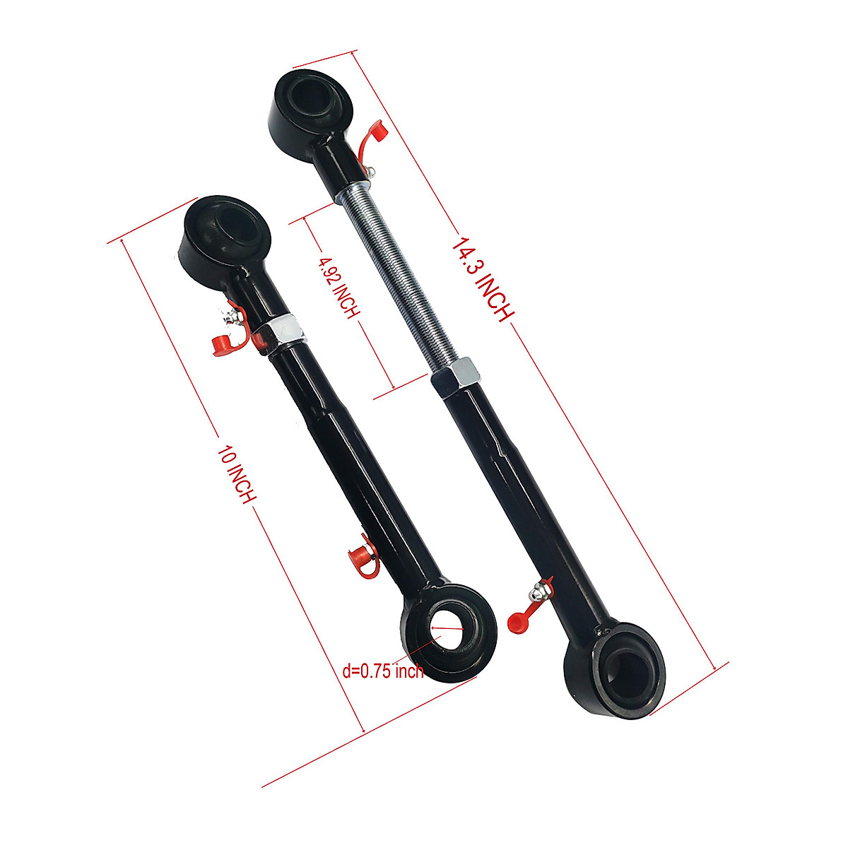 Front Swaybar Quicker Disconnect System for Wrangler JK JKU 2007-2018 Replace 2034 with 2.5" - 6" Lifts Adjustable (Black)