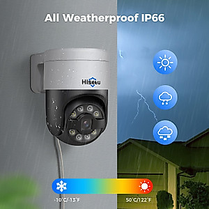 [3TB HDD+Human Tracking] Hiseeu 4K PoE Security Camera System,CCTV Camera Security System w/5MP Home Security Cameras, PTZ 270°Pan 90°Tilt，2-Way Audio,Remote Access,Night Vision,Waterproof,7/24 Record