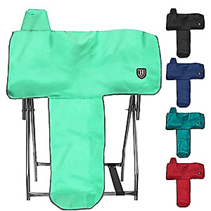 Harrison Howard 1680 Denier Sturdy Waterproof Western Saddle Cover with Stylish Prints That Stand Out Keep Your Saddle in Pristine Condition Perfect for Showing or Riding Events-Mint