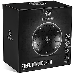 Steel Tongue Drum - Meditation And Sound Healing Drum - High Carbon Alloy Easy To Learn For Kids And Adults, With Gift Box, Padded Travel Bag, Rubber Mallets And Music Book
