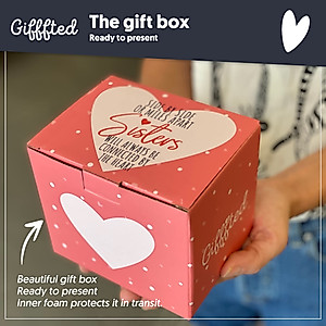 Triple Gifffted Best Sister Ever Coffee Mug & Socks, Gifts for Little Big Sisters from Brother, Birthday Presents Ideas, Valentines Mothers Day Christmas, to younger older sibling, Ceramic Cup 380ML