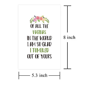 Decolove Cheeky Birthday Card for Mom Mother, Rude Mother's Day Card, Gag Card for Mama