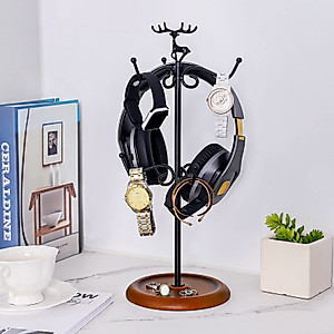 Epicano Mug Holder Tree, Coffee Cup Holder for Countertop, Coffee Mug Display Stand, Coffee Bar Accessories and Decor, 6 Mug Hooks, Gift for Coffee Lover, Metal Black