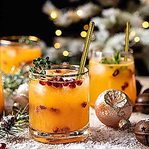 Naturalik 100-Pack Biodegradable Gold Paper Straws- Extra Durable Metallic Gold Drinking Straws- Gold Straws for Birthday, Wedding, Bridal/Baby Shower, Christmas celebrations, cake pops,Party Supplies