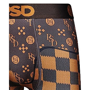 PSD Men's PSD Luxe Drip Boxer Briefs, Brown, L