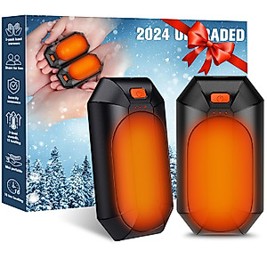 2 Pack AI Hand Warmers Rechargeable, Electric Hand Warmer Reusable, USB Handwarmers, Outdoor/Indoor/Golf/Camping/Hunting/Pain Relief/Watch Football/Baseball/Warm Gifts for Men Women Kid Birthday