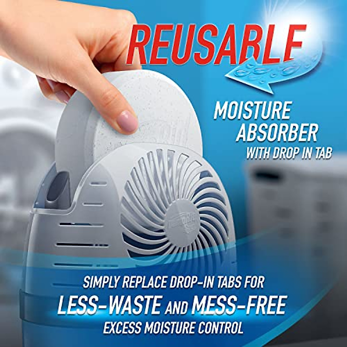 DampRid Fresh Scent Drop-in Tab Refill - 2 Pack - 15.8 Oz. Refill Tabs - Moisture Absorber