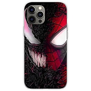 Compatible with iPhone 13 Mini Case Fans Red Man Vs Black Guardian Face Half for Boy Girls Lady Men Soft TPU Shockproof Silicone Phone Protective Case Cover