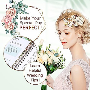 Bride's Wedding Planner & Organizer - Wedding Planner, 188 Pages, Gold Foil Hardcover with Metal Corners + 6 Inside Pockets + Countdown Calendar, Engagement Diary Gift for the Future Bride and Groom