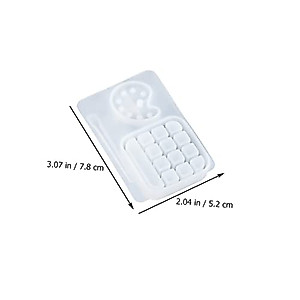 SEWACC Resin Molds 6 Pcs Palette Stencil Resin Tray Eyeshadow Pallet Crystal Mold Paint Resin Eyeshadow Pallets Silicone Mold for DIY Paint Tray Box Mold DIY Accessories Clay