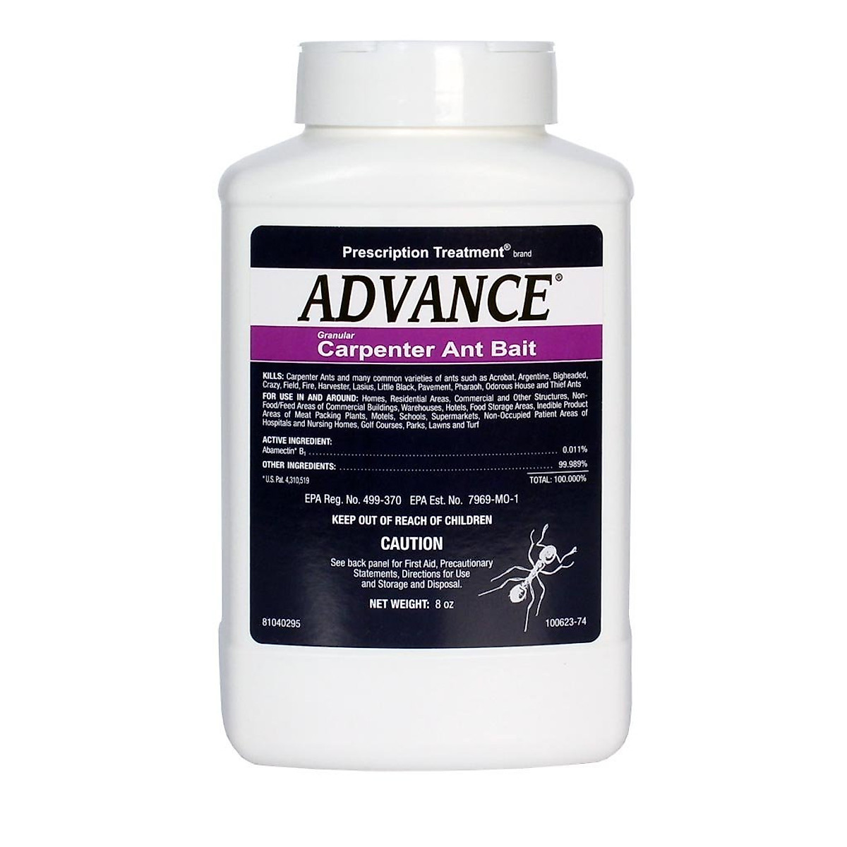 BASF Advance Carpenter Ant Bait (8oz, White) and Bayer Max Force Fleet Ant Gel (Light Yellow)