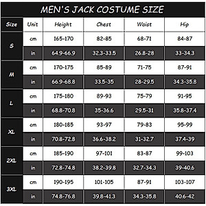 nezababycos Jack Skellington Costume Nightmare Before Christmas Cosplay Sally Uniform Halloween for Adult Men XL